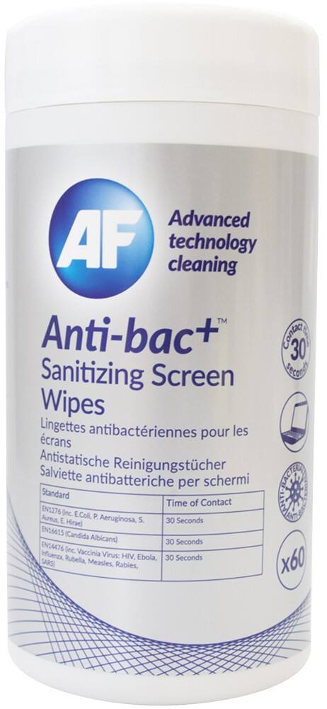 AF Sanitizing Screen Wipes Anti-bac Pack of 60 | Viking Direct UK