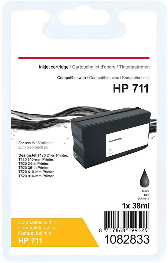 Office Depot Compatible HP CZ129A Ink Cartridge 711 Black | Viking ...