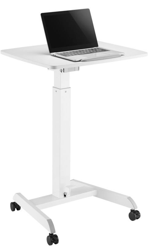 Height adjustable mobile desk store