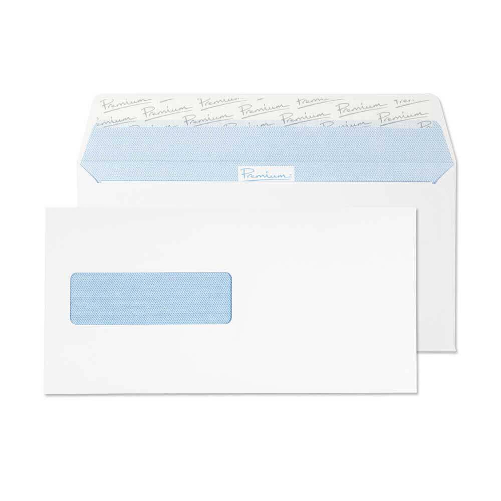 PREMIUM Office DL Envelopes White 220 (W) x 110 (H) mm Window 120 gsm ...