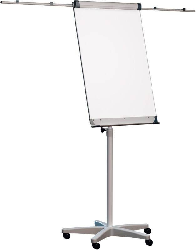 Flipchart Silver, Graphite with Extendable Arms 70 x 175-195 cm | Viking Direct UK