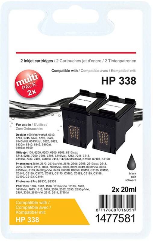 Office Depot Compatible HP 338 Ink Cartridge C8765E Black Pack of 2 ...