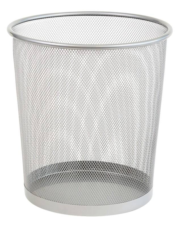 Viking Waste Bin Metal Silver 26 x 27 x 28 cm Viking Direct UK