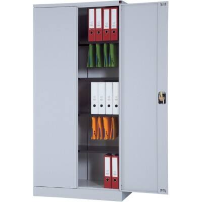 Realspace Regular Door Cupboard High Grey 920 x 420 x 1,950 mm | Viking ...