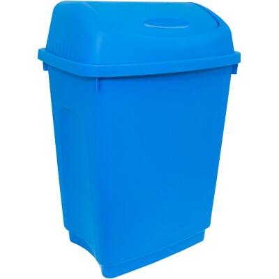 Bentley Swing Top Bin 50 L 45 x 32 x 63 cm Blue | Viking Direct UK