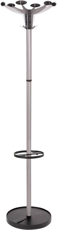 Alba Coat Stand PMSEV 38 x 355 x 1720mm Silver Grey | Viking Direct UK