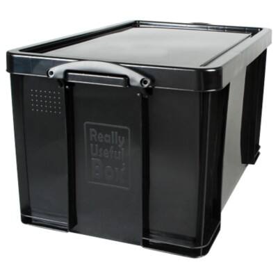 Really Useful Black Recycled Box 84 Litre Capacity | Viking Direct UK