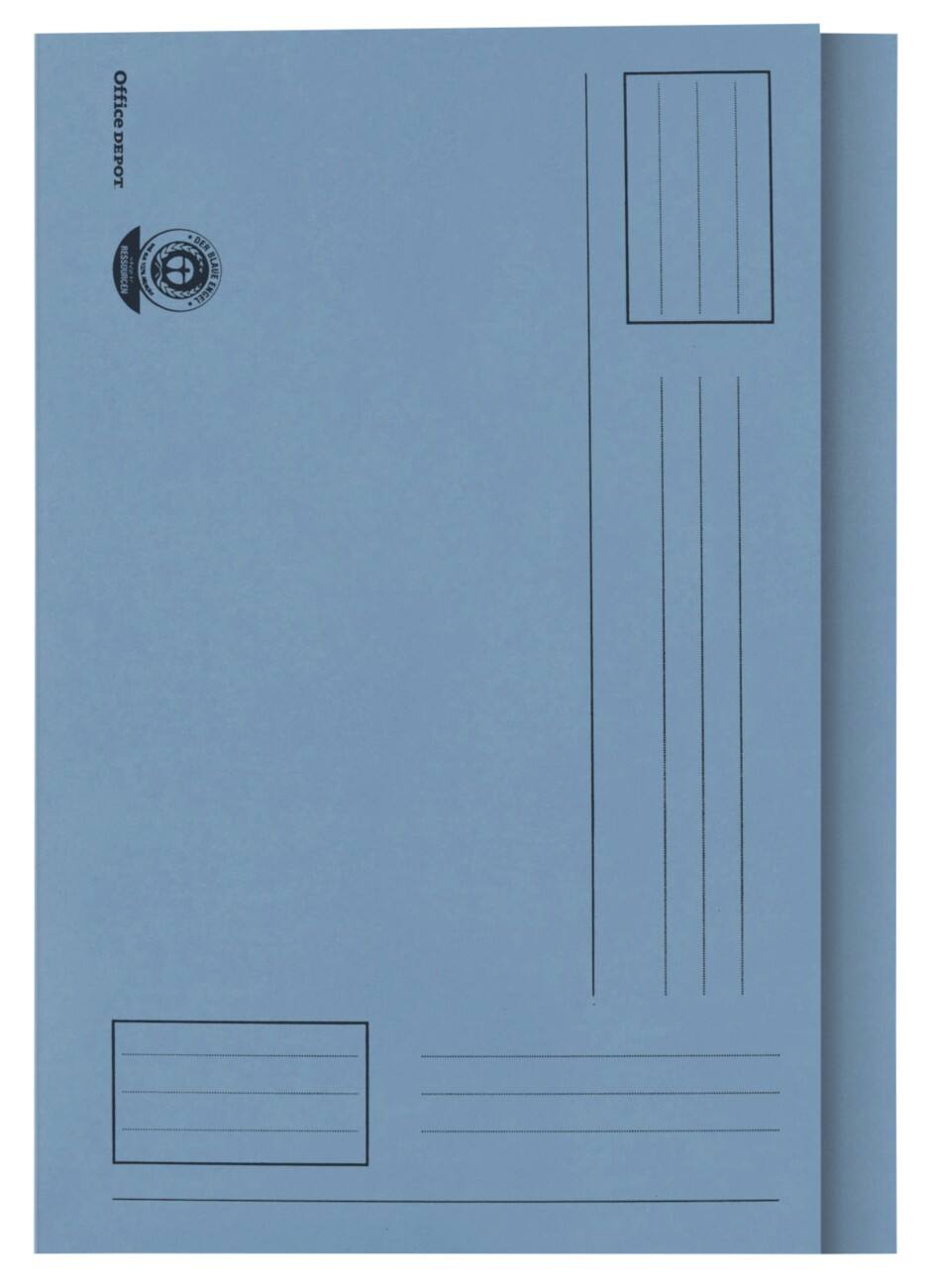 Office Depot Square Cut Folder Blue Manila 285 gsm Pack of 100 | Viking ...